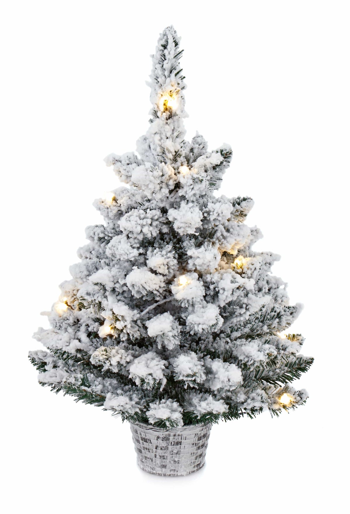 Premier 60cm Pre Lit Flocked Table Top Tree — Windlebridge Garden Nursery