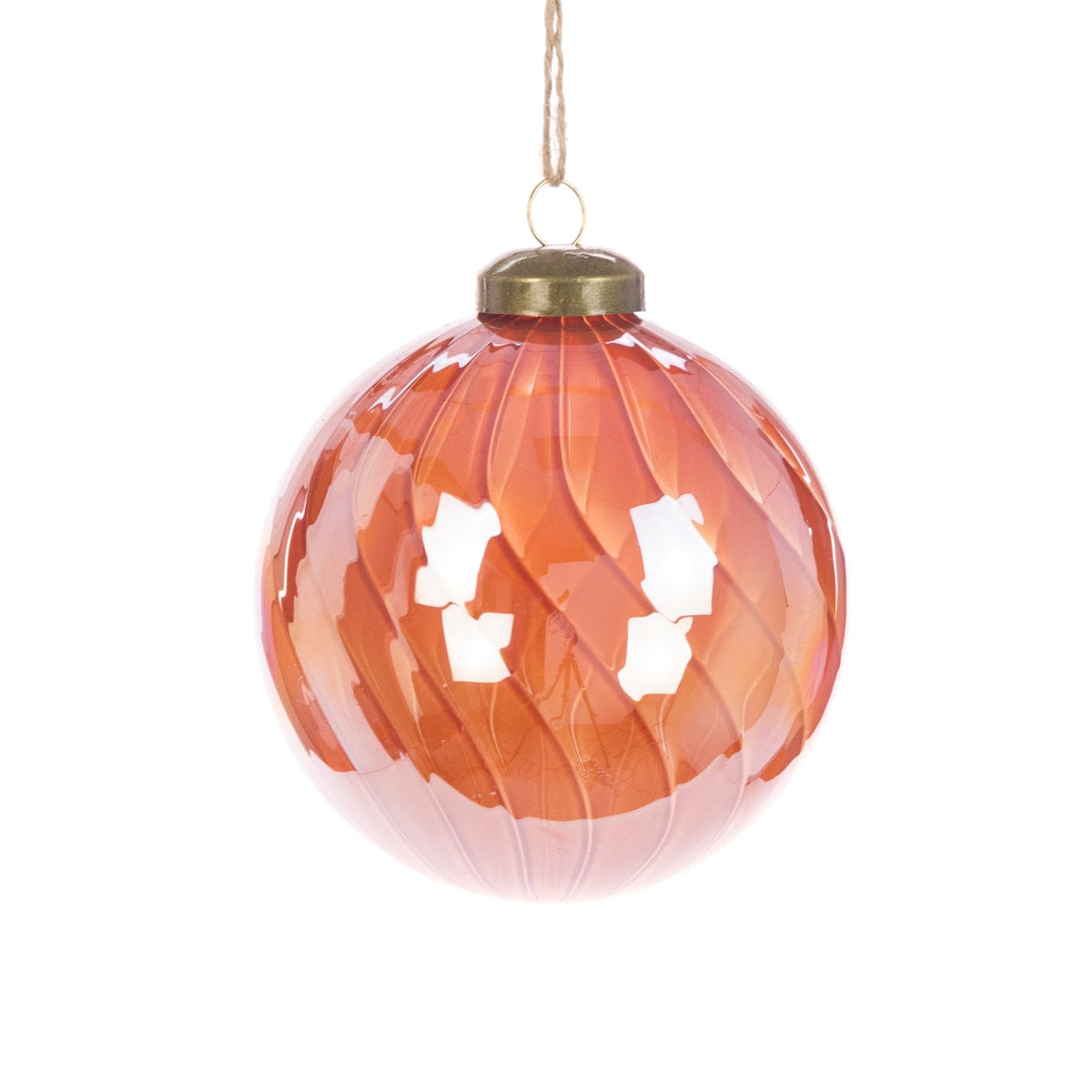 Glass Natalie Bauble 8cm Rust — Windlebridge Garden Nursery