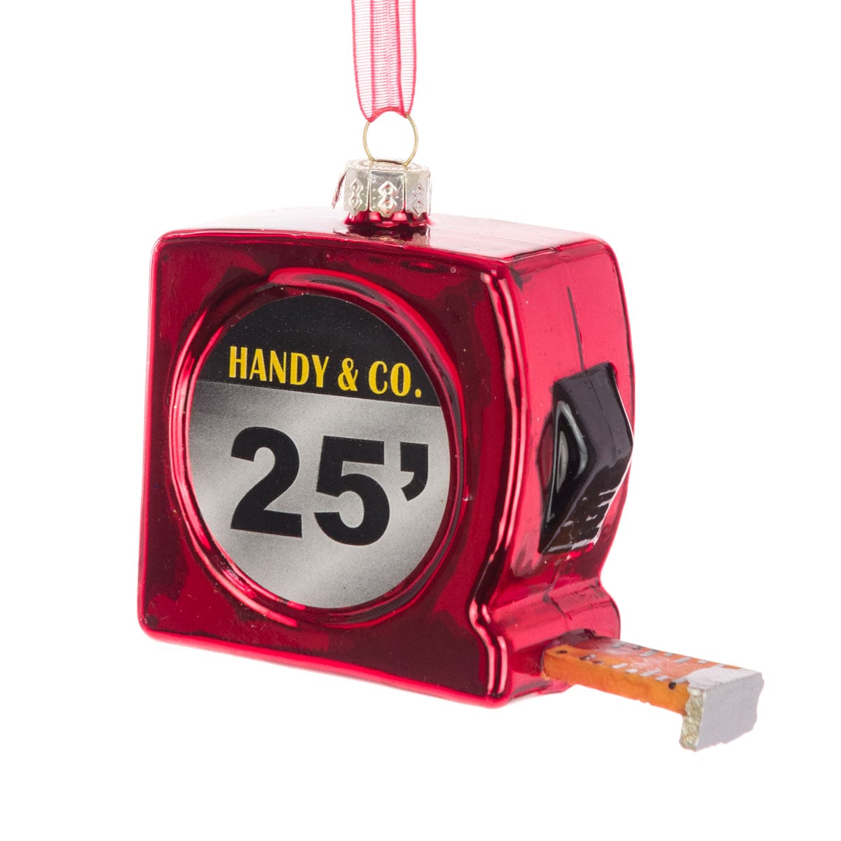 Glass Tape Measure 8cm Bauble — Windlebridge Garden Nursery