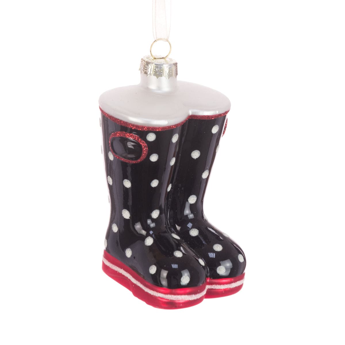 Glass Welly Boots Bauble 9cm — Windlebridge Garden Nursery