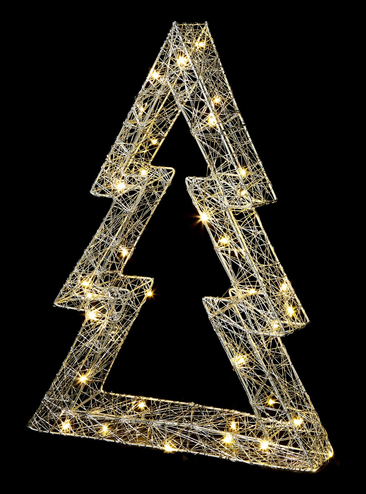 Premier Silver 45cm Lit Hollow Metal Tree With LED'S — Windlebridge ...